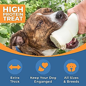 K9warehouse® - Beef Cheek Rolls for Dogs - Thick 6 Inch Buffalo Beef Cheek Rolls, Large - Premium Cow Cheek Roll Dog Treats - Rawhide Free Dog Chews Long Lasting - Pack of 4