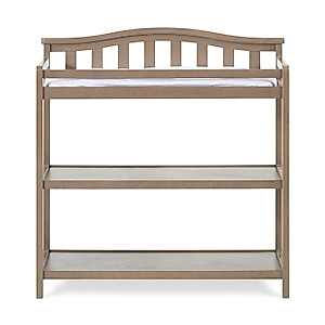 Child Craft Arch Top Infant Changing Table, Water-Resistant Pad and Safety Strap, Anti-Tip Kit Included to Prevent Tipping, Non-Toxic, Baby Safe Finish (Dusty Heather)