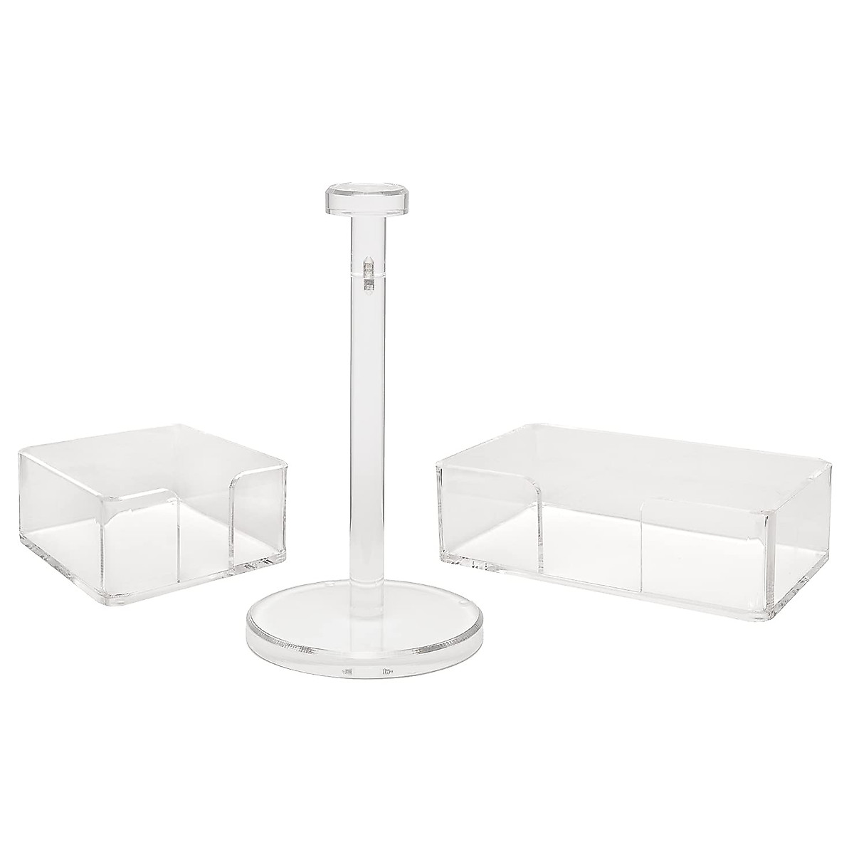 Guest Towel Holder Tray Bathroom Paper Hand Towels Caddy Basket Acrylic Holder Bathroom Accessories Clear Bathroom Storage and Organization or Dinner Napkin Holders 4.5" x 9" x 2.5 Made in USA