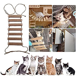 MGWYE Cat Rope Bridge Rope Ladder Cat Toy Cat Climbing Ladder Cat Climbing Frame Rope Ladder Cat Accessories