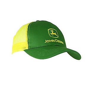 John Deere Embroidered Logo Mesh Back Baseball Hat - One-Size - Men's - Yellow