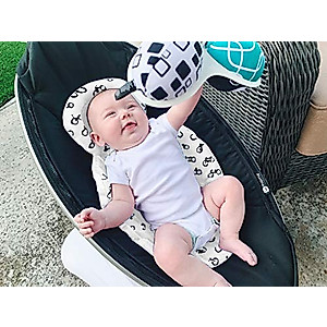 Infant Insert Compatible with 4Moms Mamaroo & Rockaroo – Car Seat Insert 2 Pack – Reversible Infant Car Seat Insert – Soft Plush Minky Car Seat Head Support Insert