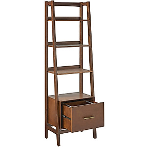 Crosley Furniture Landon Small Etagere Bookcase, Mahogany