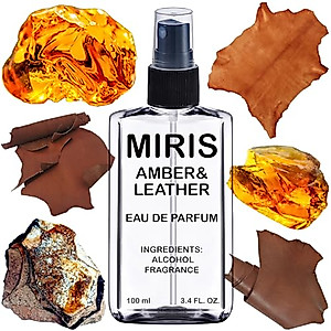 MIRIS Amber & Leather Unisex For Women and Men Eau de Parfum | 3.4 Fl Oz / 100 ml