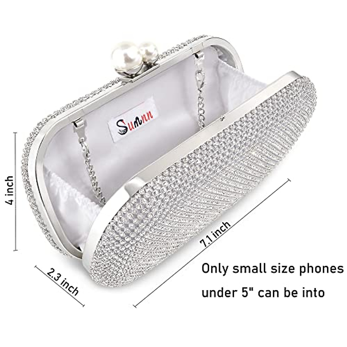 Sumnn Crystal Evening Clutch Woman Evening Bag For Party and wedding