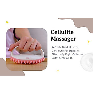 LOLA Beauty Care Silicone Anti Cellulite Massager, Body Shower Scrubber, Cellulite Remover, Body Massager - Exfoliate, Remove Cellulite, Distribute Fat Deposits, Improve Circulation