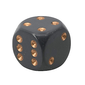 Chessex Manufacturing 16mm Opaque Dark Grey and Copper Plastic Polyhedral Dice Set-Dungeons and Dragons Dice Includes 12 Dice – D6 (CHX25620)