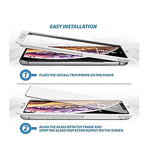 [4 Pack] Screen Protector for iPhone X, XS, 11 Pro, Beam Electronics Tempered Glass - 99% Touch Accurate with Easy Installation Tray and Accessories