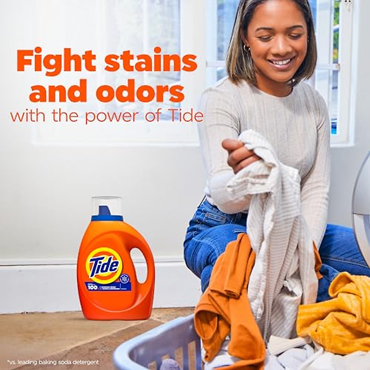 Tide Laundry Detergent Liquid, Original Scent, HE Compatible, 100 Loads, 132 fl oz, Tide Laundry Detergent, Liquid Laundry Detergent