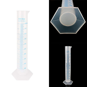 Plastic Graduated Cylinders, 500ml Measuring Cylinder, Ideal for Home and School Science Lab for Home and School Science Laboratory Supplies