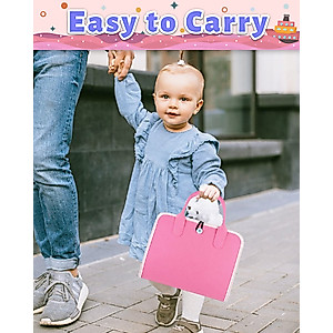 Exorany Busy Board Montessori Toys for Toddlers Sensory Toys Gifts for 1 2 3 4 Year Old Girls & Boys Preschool Toddler Activities Educational Travel Toy Learning Basic Dress Skills (Pink)