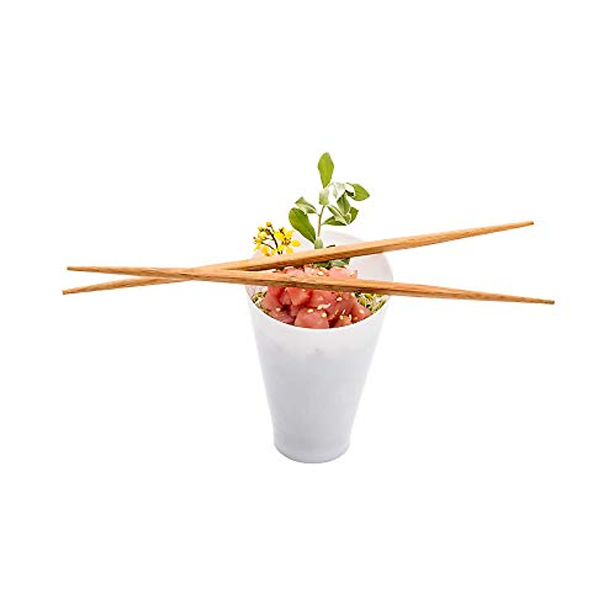 Restaurantware 9.5 Inch Wooden Chopsticks 100 Carbonized Chinese Chopsticks - With Both Pointed Ends Sustainable Cedar Noodle Chopsticks Disposable For Home Or Take Outs