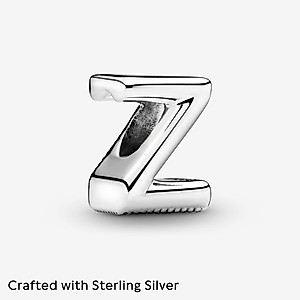 Pandora Letter Z Alphabet Charm - Compatible Moments Bracelets - Jewelry for Women - Gift for Women in Your Life - Made with Sterling Silver