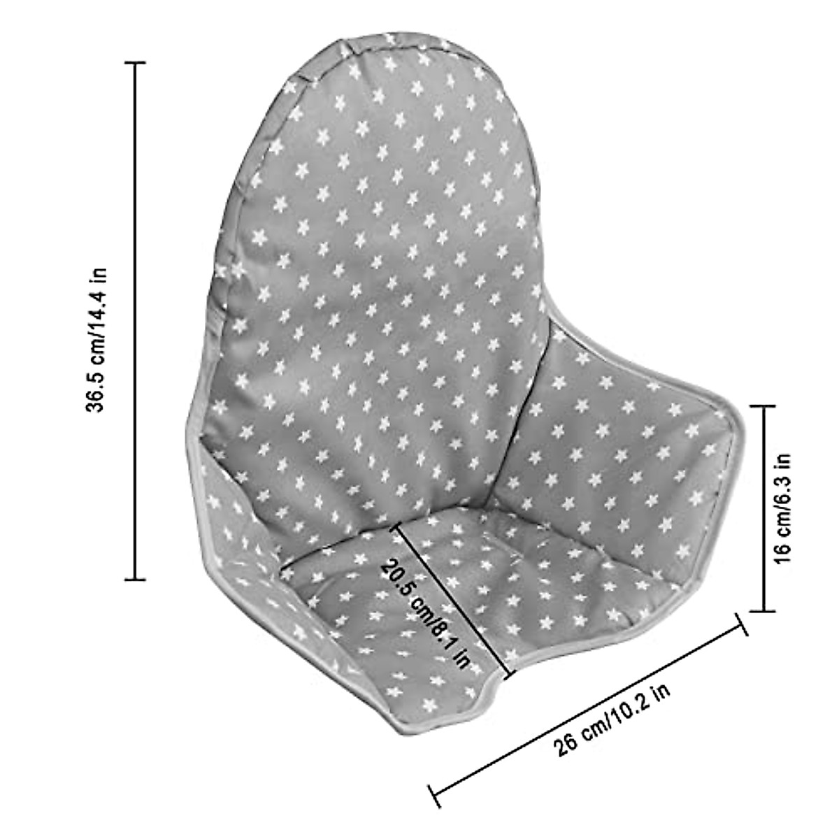 Twoworld High Chair Cushion for IKEA Antilop Highchair, Baby High Chair Seat Cover Liner Mat Pad Cushion for IKEA Antilop High Chair (Fashion Gray)
