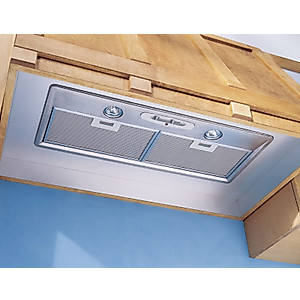 Broan-NuTone Elite 27.6-inch Custom Power Pack Range Hood Insert for External Blower with 2-Speed Exhaust Fan and Light, Stainless Steel
