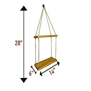 Sevenoneseven Hanging Shelves Wall Shelves Floating Shelves Rustic Wall Mounted Shelves Solid Wood Floating Wall Shelf Farmhouse Decor-2 Tier Perfect for Your Living Room Wall Decor,Bathroom Shelves