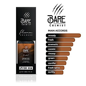 Bare Chemist Knockout Pheromone Cologne for Him - [Attraction Formula] Pheromone Cologne for Men 1oz. - Wood, Citrus, Spice