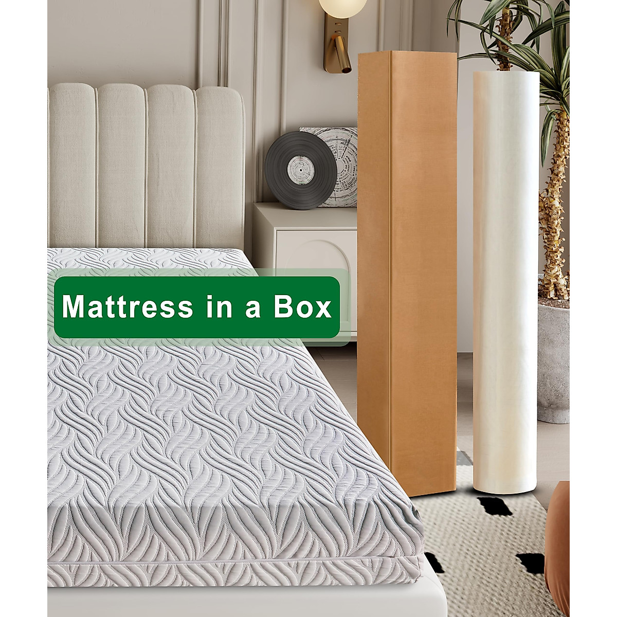 PMIXO Gel Memory Foam Mattress,8 Inch King Size Medium-Firm Mattress with CertiPUR-US Certified,Medium-Plush,No Formaldehyde and Fiberglass Free