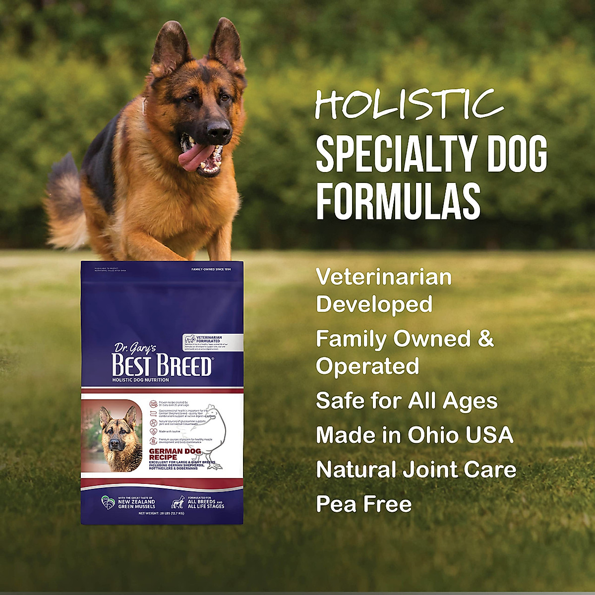 Best Breed German Dog Diet Made in USA [Natural Dry Dog Food]- 4lbs