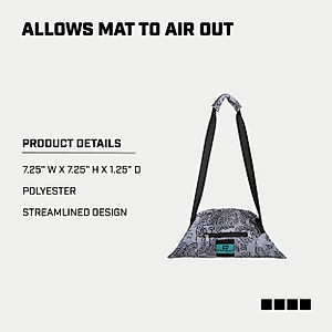 Capelli Sport Yoga Mat Bag Sling, Travel Yoga Mat Strap Carrier Bag with Mandala Pattern, Grey