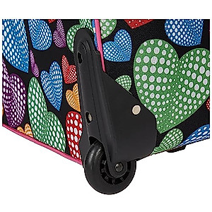 Rockland Jungle Softside Upright Luggage Set, Expandable, New Heart, 4-Piece (14/29/24/28)
