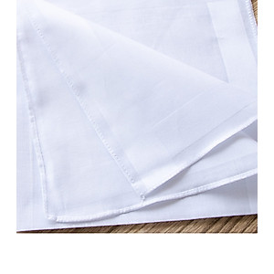 SrffbreMeOly Assorted Men's Handkerchief Plaid 100% Cotton Handkerchiefs Soft Hankies Pocket Square White 3Piecs, One Size