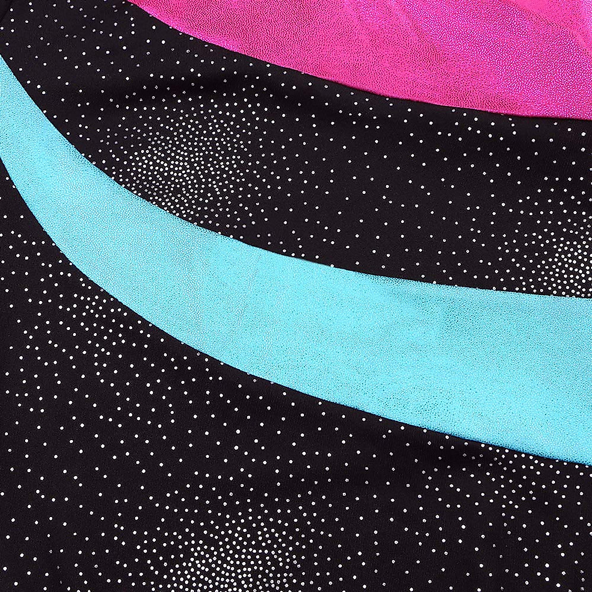 TFJH E Sparkle Leotard for Girls Gymnastics Athletic Dancing Clothes 138 Black 110