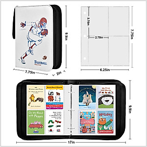 Boobowl Football Baseball Cards Binder, 2022 Sports Trading Card Sleeves Holder Album for NFL, 440 Pockets Display Storage Protectors Collectors Fits PM TCG (Folder Only)