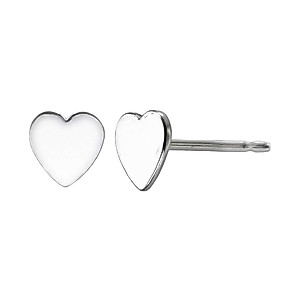 Boma Jewelry Sterling Silver Heart Stud Earrings