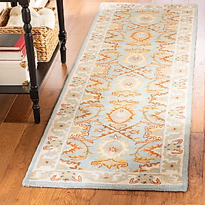 SAFAVIEH Heritage Collection Area Rug - 9' x 12', Rust & Beige, Handmade Traditional Oriental Wool, Ideal for High Traffic Areas in Living Room, Bedroom (HG734D)
