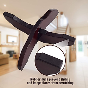 Giantex 2 PCS Support Feet for Configurable Wood Dog Gate, Stable Free Standing Dog Panel with Foot Pads, Safety Fence Feet