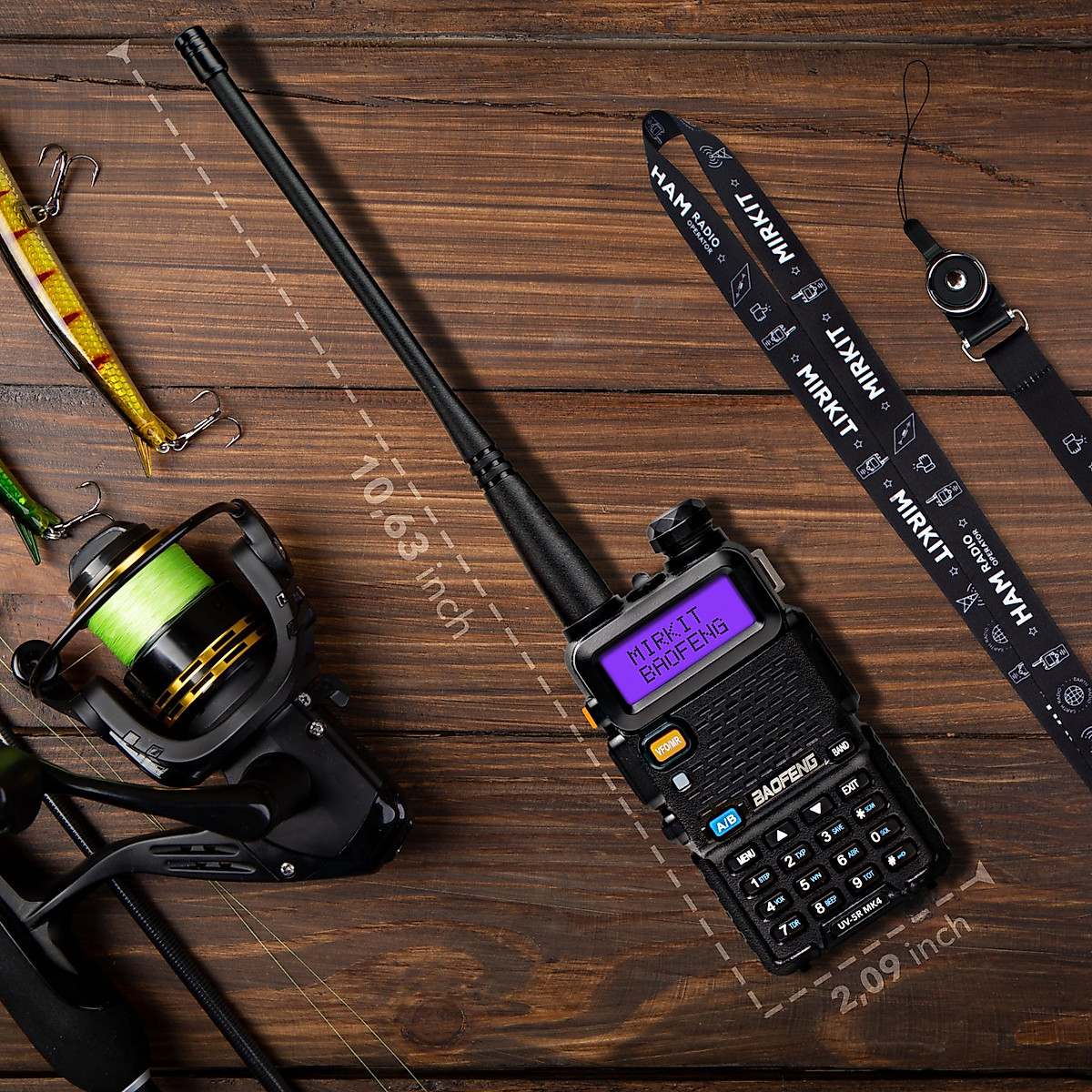 Mirkit Baofeng UV-5R MK4 8W Max Power 2024 Two Way Radio VHF/UHF 144-148/420-450 mhz Ham Radio with 1800 mAh Baofeng Battery, Mirkit Software & Lanyard for Walkie Talkie