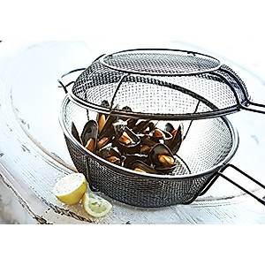 Outset QD85 Grill, 1 EA, Black Chef's Outdoor Basket and Skillet