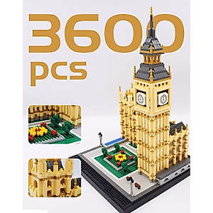 dOvOb Real Big Ben Micro Building Blocks Set (3600PCS) - World Famous Architectural Model Toys Gifts for Kid and Adult
