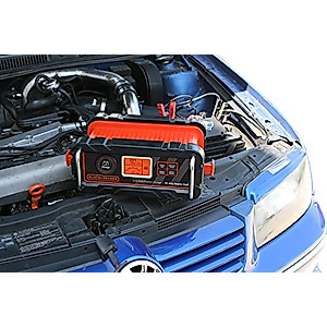 BLACK+DECKER Cordless Tire Inflator, Multi-purpose, Portable, 12V with Fully Automatic 15 Amp 12V Bench Battery Charger/Maintainer (BDINF12C & BC15BD)