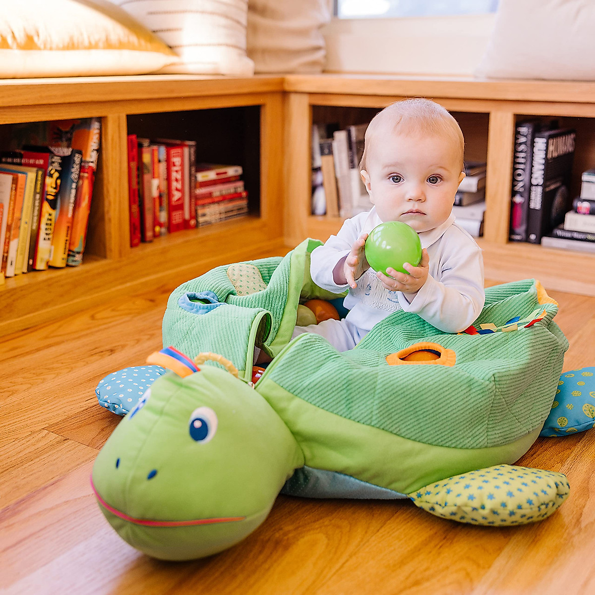 Melissa & Doug Kids Turtle Ball Pit With 60 Balls