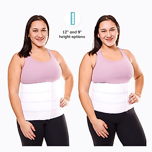 BraceAbility Plus Size Bariatric Abdominal Stomach Binder - Belly Support Band Wrap for Big Men or Women, Obesity Girdle Belt for Post Surgery Recovery, Hernia Treatment and Tummy Waist Compression (3X-Large)