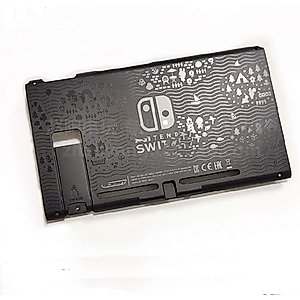 Replacement Hard Back Bottom Housing Shell Case Cover Back Faceplate for Nintend Switch NS Console Cover Plate - New Edition (C)