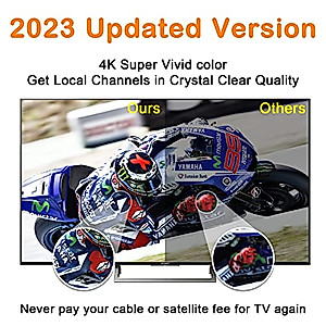 HIDB TV Antenna for Smart TV, Long Range Rabbit Ears Indoor TV Antenna HD Digital for Free-to-air HDTV Channels，Stickiness Base for Easy Placement Both Suitable for Home Car