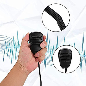 Speaker Mic for Yaesu Vertex Walkie Talkie VX-6R, VX-7R, VX-6E, VX-7E, VX-120, VX-127, VX-170, VX-246, VX-270, VX-177, VX-700, VX-710 etc,Waterproof and 360 Degrees Rotation PTT Hand Microphone