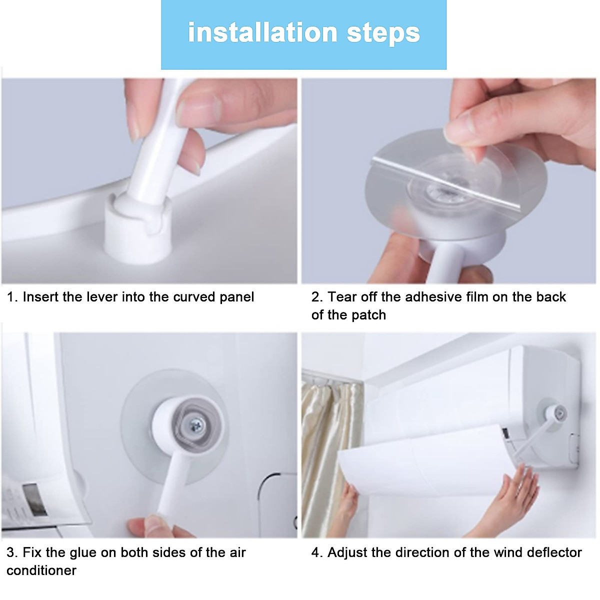 Air Conditioner Windshield Cover, Anti Direct Blowing Adjustable Scalable Baffle AirConditioner Wind Deflector Air Guide Cover