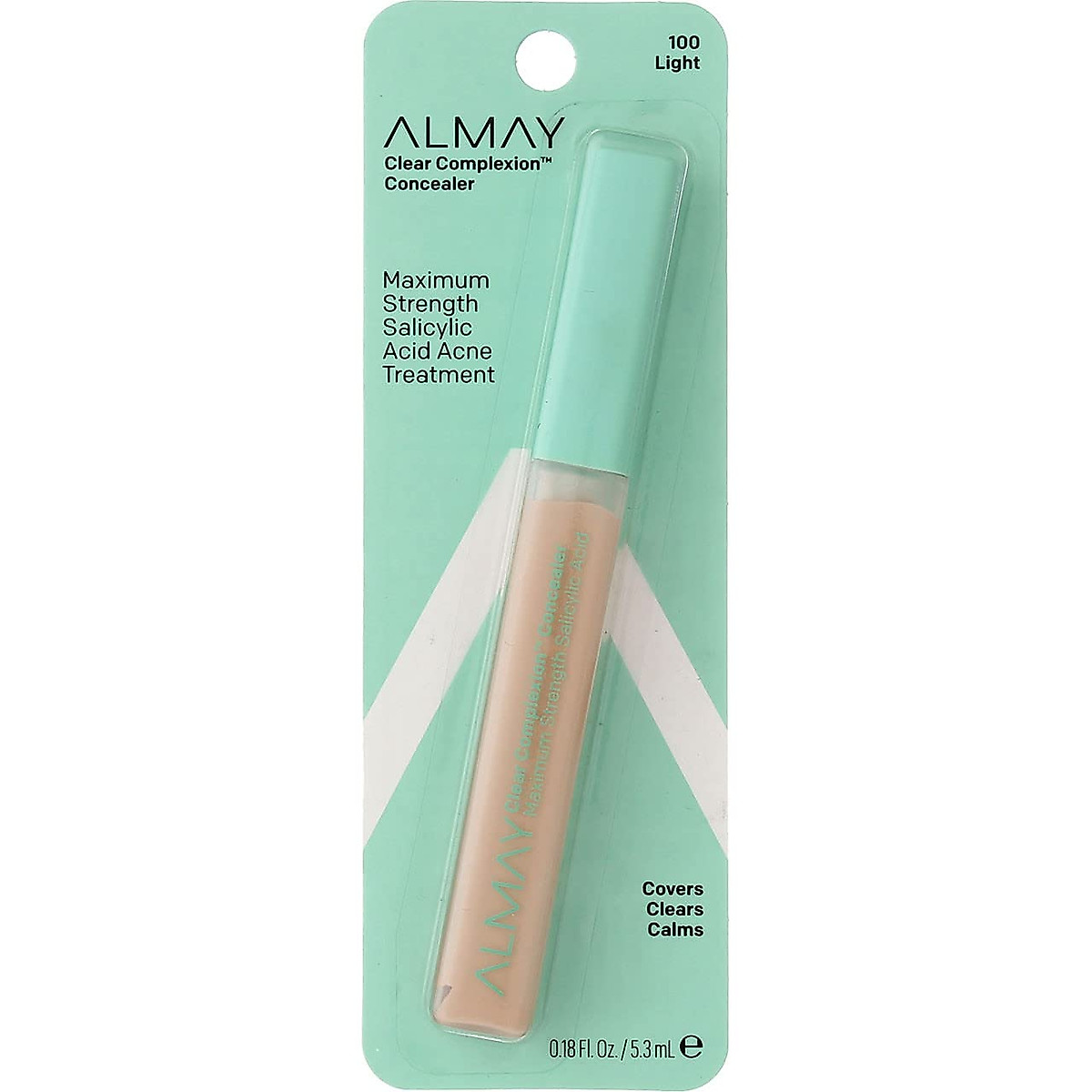 Almay Clear Complexion Concealer Corrector, Light [100], 0.18 oz (Pack of 2)