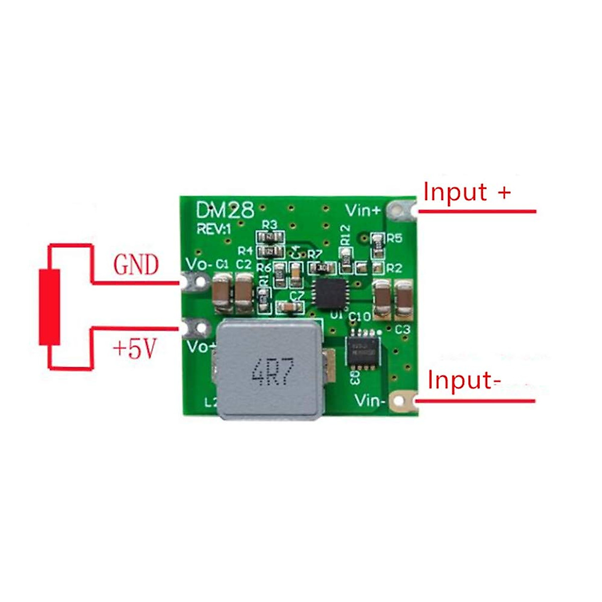 Taidacent 24V to 3.3V 5V 9V 12V 15V DC DC Step Down Buck Converter Voltage Regulator PCB 4A Synchronous Rectifier Current (3.3V Output)