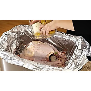 Pansaver Foil Electric Roaster Liners, 3 Box Bundle (6 Liners for Roasters). Fits 16, 18 and 22 Quart Roasters. Best Liners for Roasting Whole Meats.