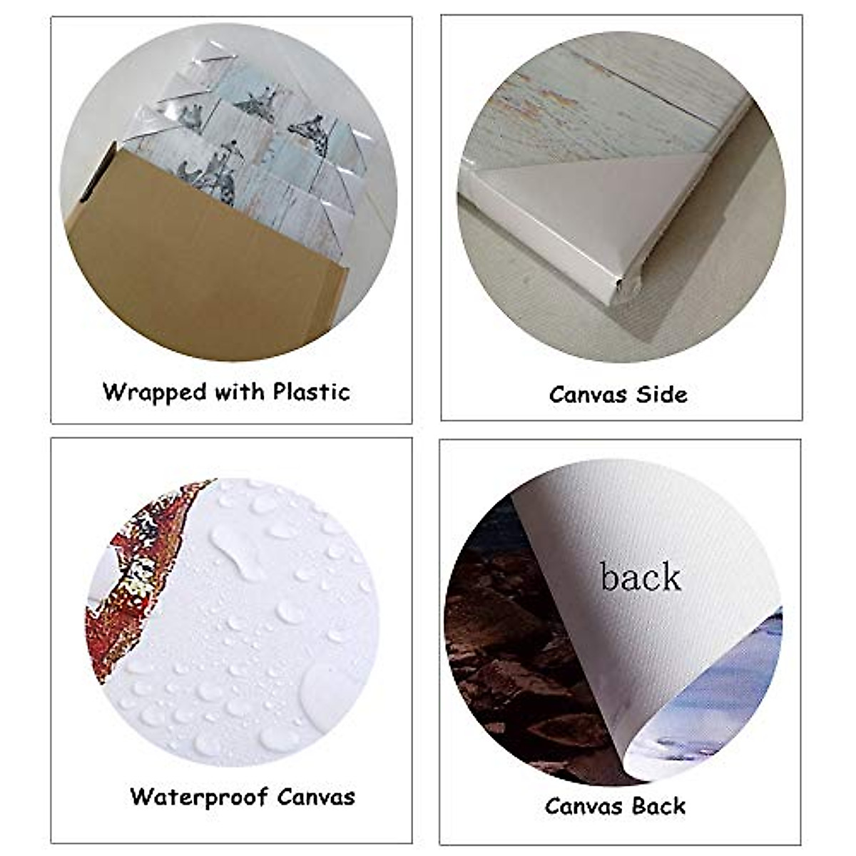 Derkymo 4 Pieces Teal Blue Moraine Lake Wall Art Black and White Canada Rocky Mountain Picture Landscape Print On Canvas Giclee Artwork for Wall Decor Easy to Hang 12"x24"x2pcs+12"x32"x2pcs