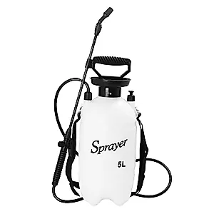 GARTOL 1.35 Gallon Garden Sprayer, Pump Pressure Sprayer in Lawn & Garden with Pressure Relief Valve, Adjustable Shoulder Strap, Translucent, for Plants and Cleaning