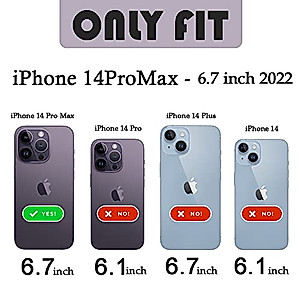 MURMAZ iPhone 14 Pro Max Mirror Case with [Reinforced Corner] Shockproof Protective for Girls Woman Makeup Touch up and Back Camera Selfies (Mirror 14 Pro Max)