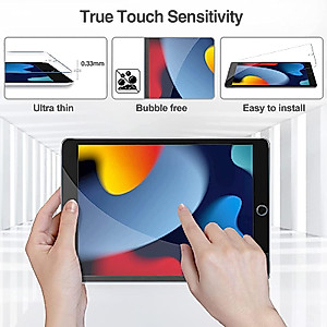 XZC [2 Pack] Screen Protector Compatible with iPad 9th Generation/iPad 8th Generation/iPad 7th Generation 10.2 Inch Tempered Glass Screen Film (2021/2020/2019 Model)(Screen Protector)