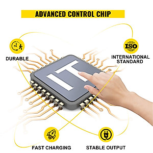 VEVOR Golf Cart Battery Charger 48V Club Car Charger 15A Golf Cart Electric Charger with RXV Plug/LED Club Car Battery Charger Aluminum Shell Power Wise Golf Cart Battery Charger for Ez Go Yamaha