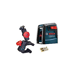 BOSCH GLL30 30ft Cross-Line Laser Level Self-Leveling with 360 Degree Flexible Mounting Device